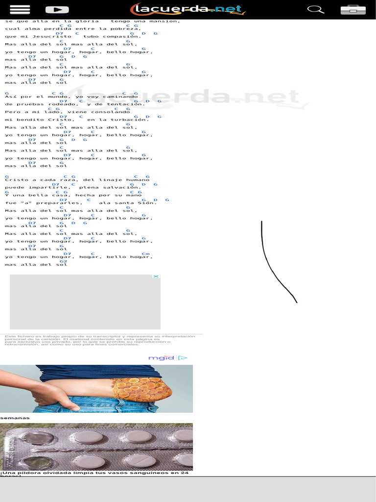 MAS ALLA DEL SOL, Samuel Hernandez Acordes | PDF