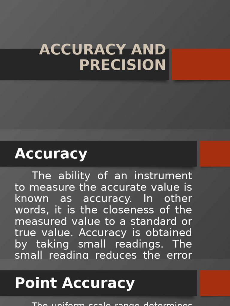 Accuracy and Precision | PDF