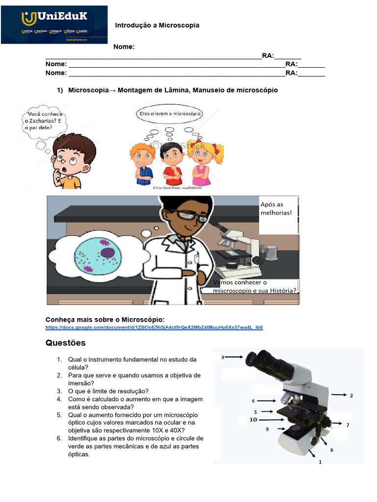 Ana Sa - Psicologia - Microscopia Poder de Resoluc %A | PDF