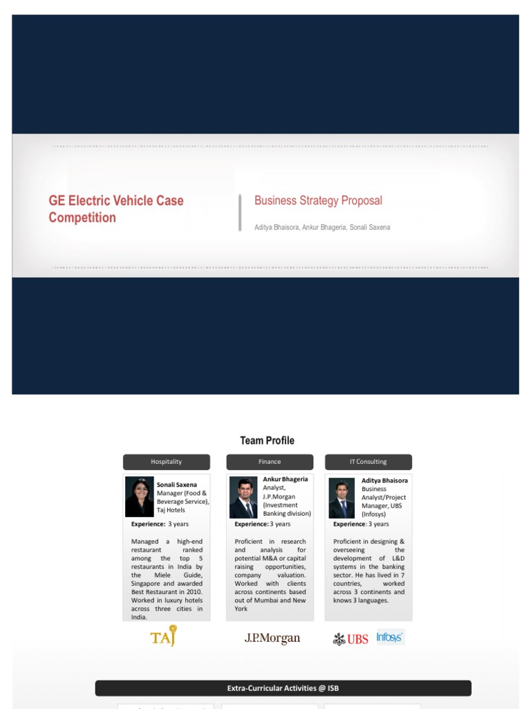 GE Case Competition - Final Presentation | PDF | Electric Vehicle ...