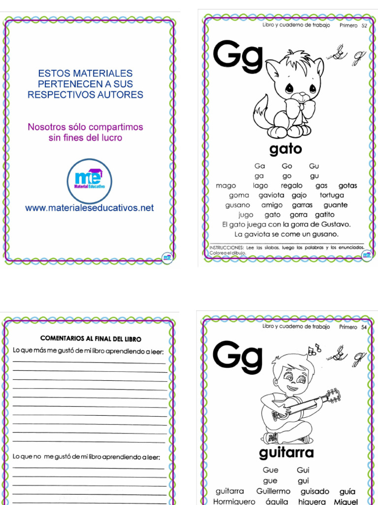 Libro aprender a leer 2 Lado A | PDF