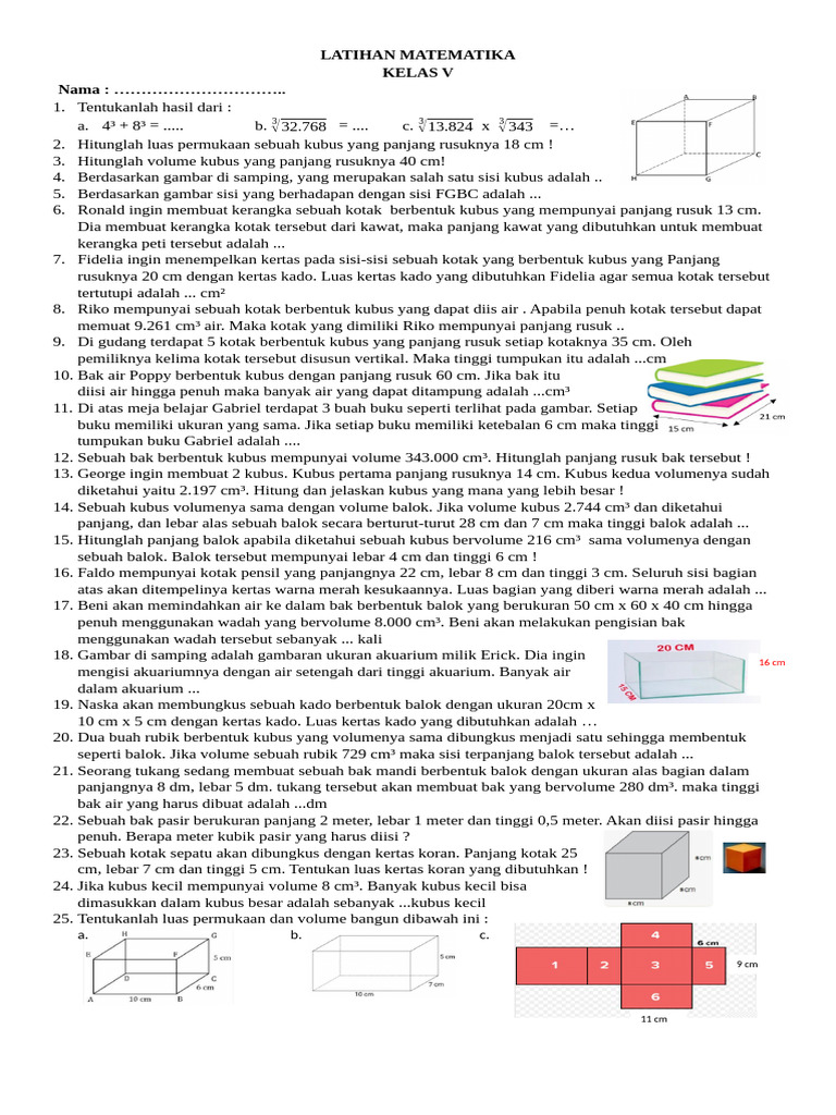 LATIHAN PTS 2 MATEMATIKA | PDF