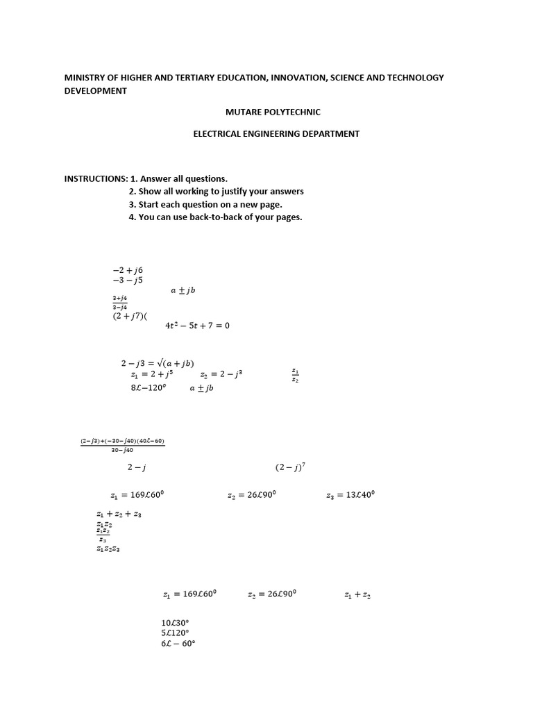 Complex Numbers | PDF | Complex Number | Teaching Methods & Materials