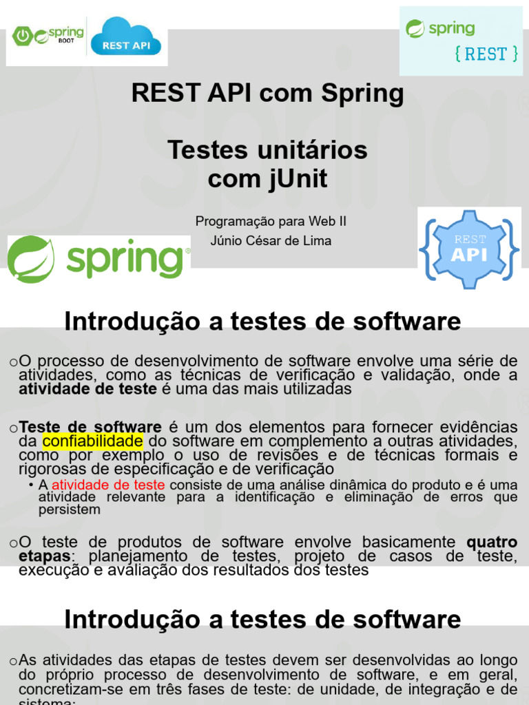 Aula 13 JUnit | PDF