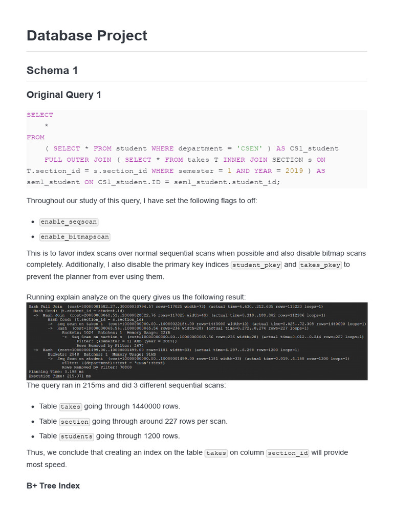 Database Project 1 | PDF