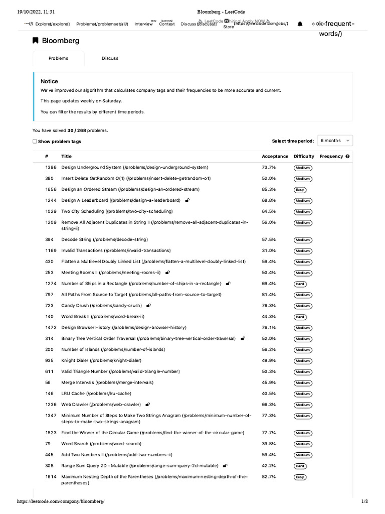 Bloomberg - LeetCode | PDF