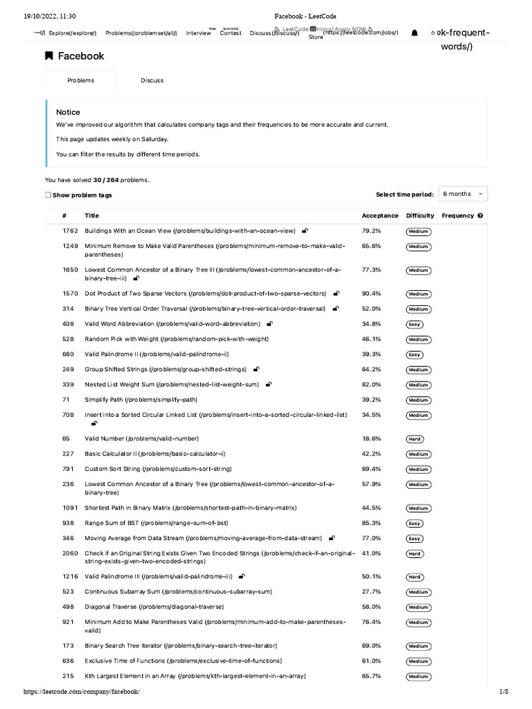 Facebook - LeetCode | PDF