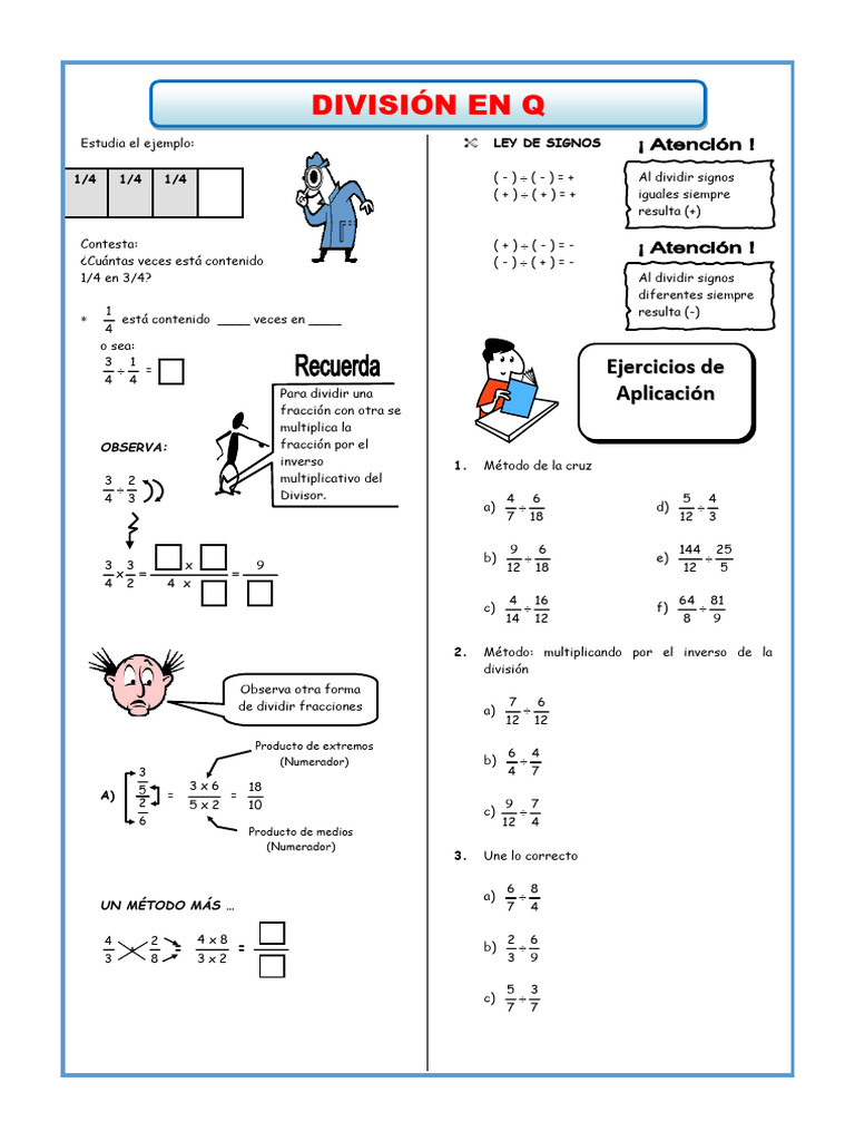 2División de Fracciones Para Segundo de Secundaria | PDF