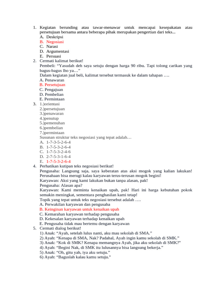 Kegiatan Berunding Atau Tawar | PDF