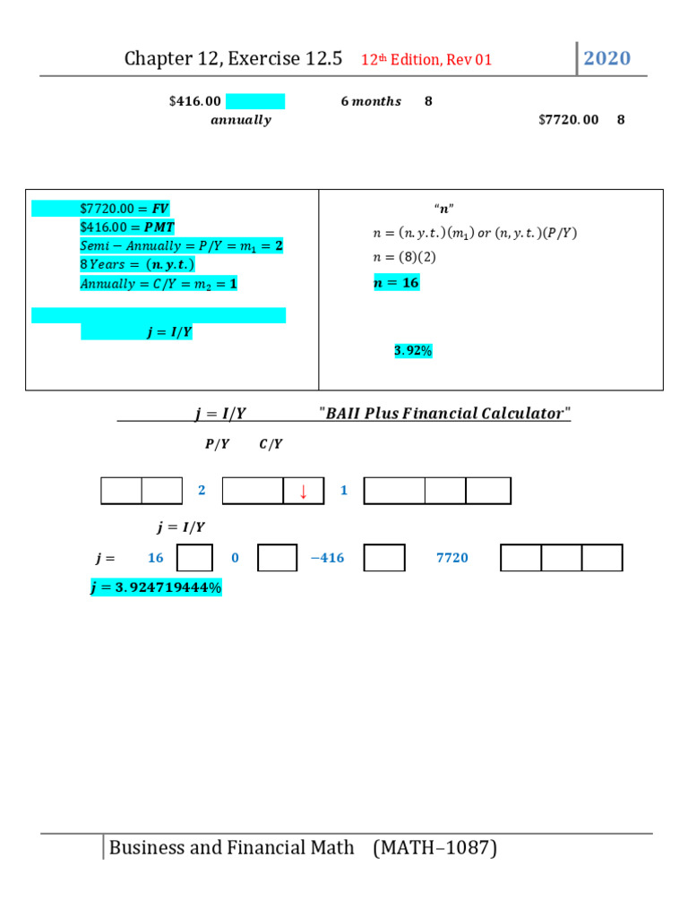 BA Chapter 12, Exercise 12.5 Examples | PDF