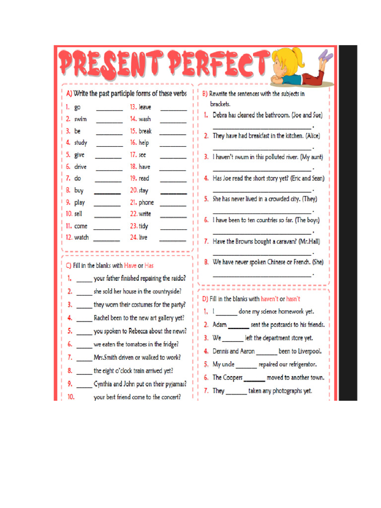 Working Today Present Perfect-24 | PDF