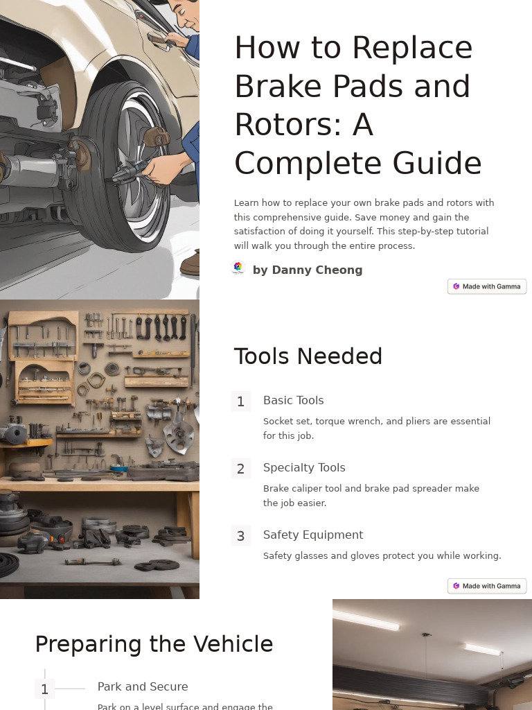 DIY Brake Pads and Rotors Replacement Guide | PDF | Brake | Home & Garden