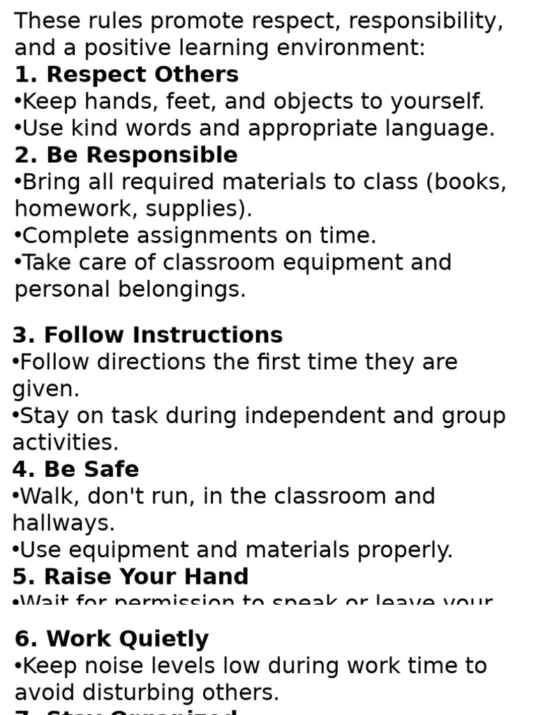 CLASS RULES | PDF