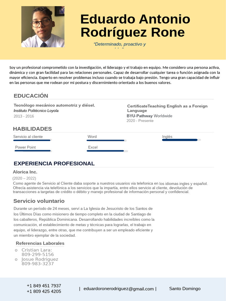Eduardo Rodriguez Curriculum Vitae 2 | PDF