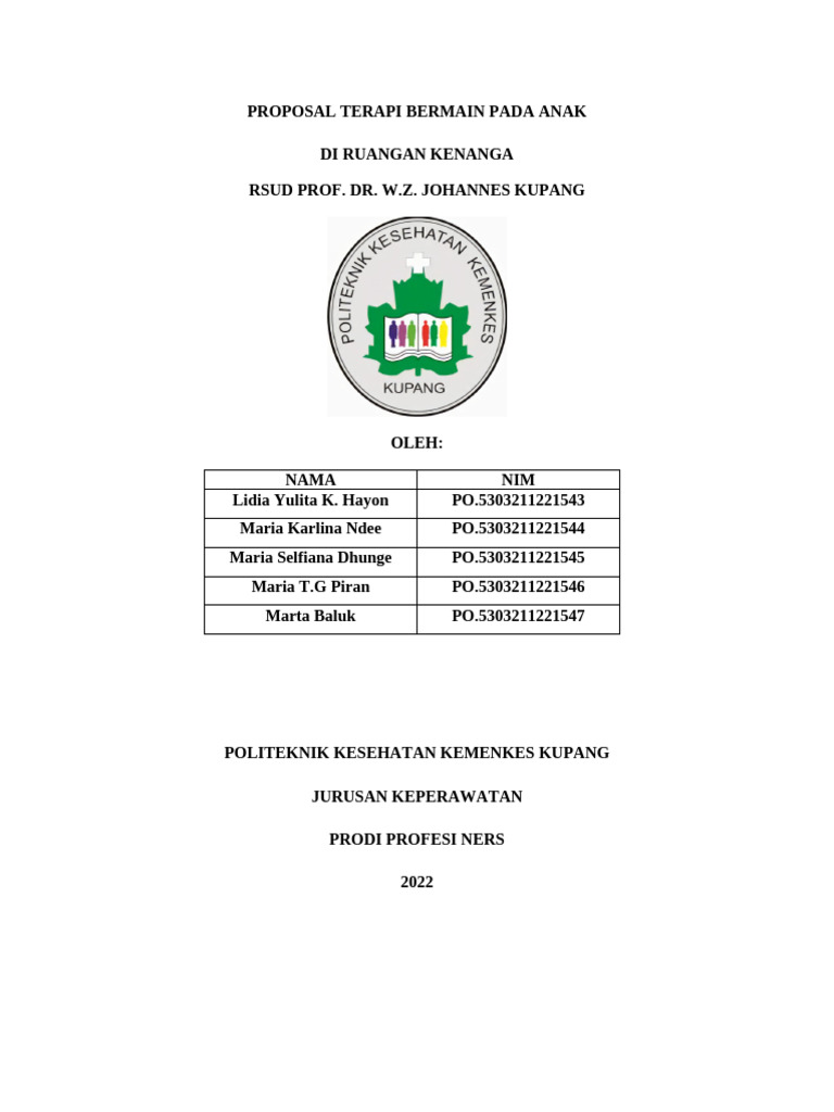 Leddy Proposal Terapi Bermain | PDF