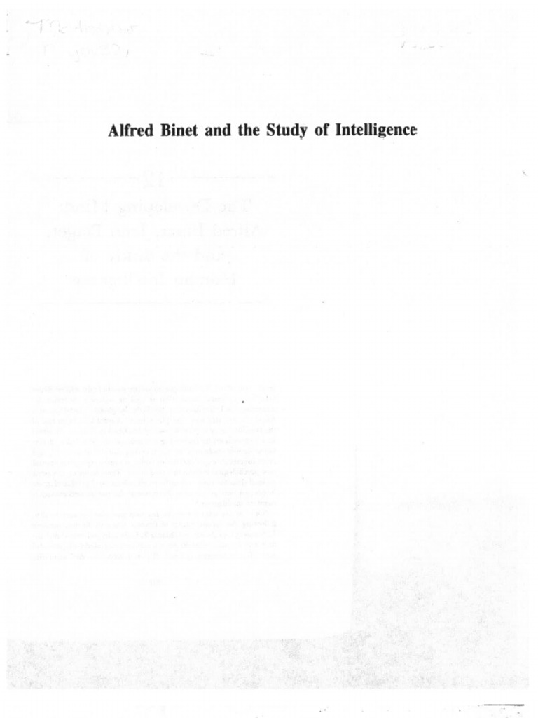 Binet Intelligence | PDF