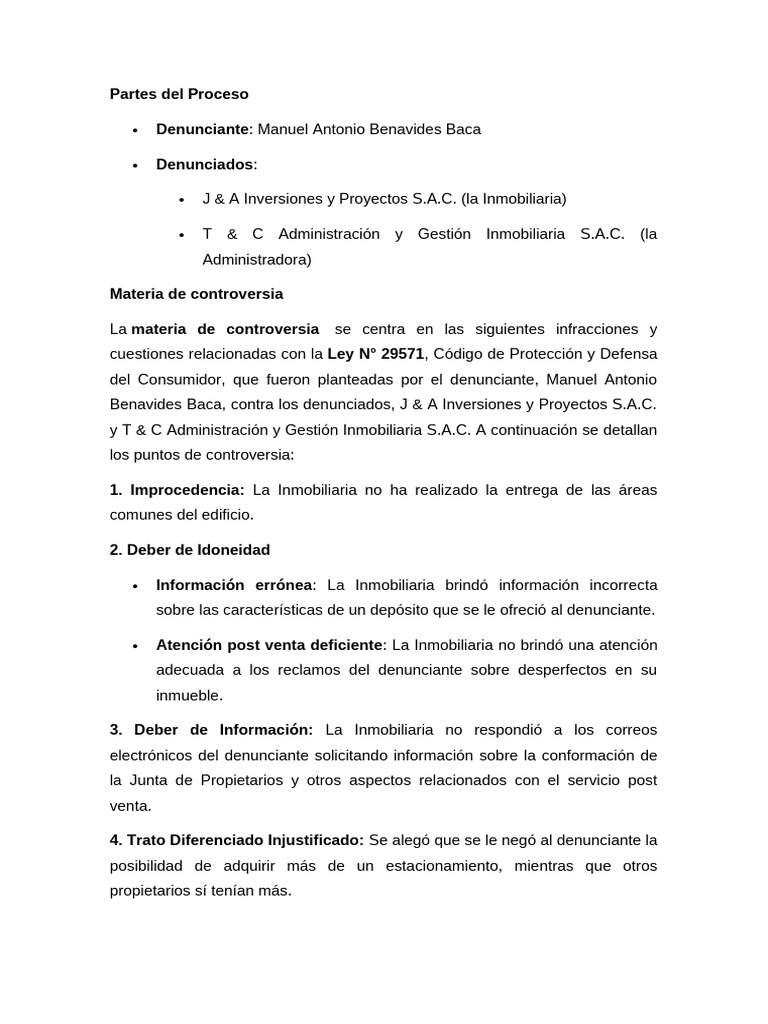 Partes Del Proceso | PDF
