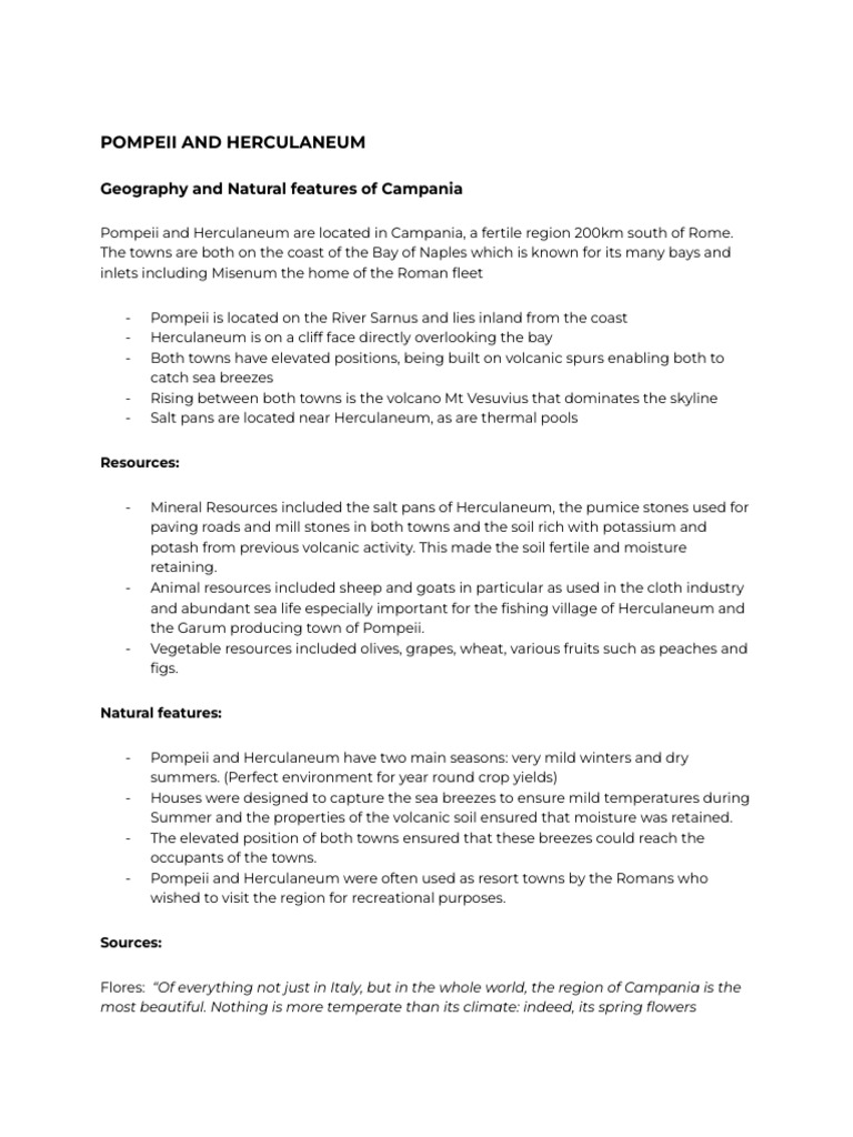 Pompeii and Herculaneum | PDF
