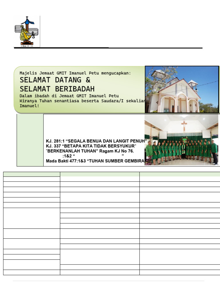 WARTA MINGGU 05 NOVEMBER 2023 | PDF