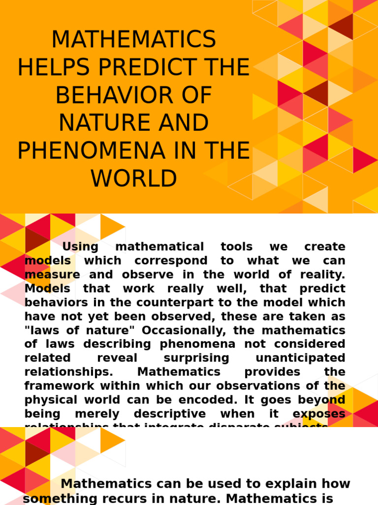 Mathematics Helps Predict The Behavior o | PDF