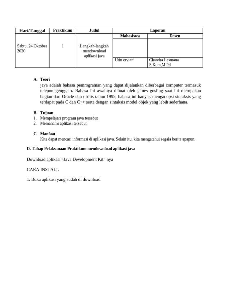 Laporan PBO, Utin Erviani, 231910118 | PDF