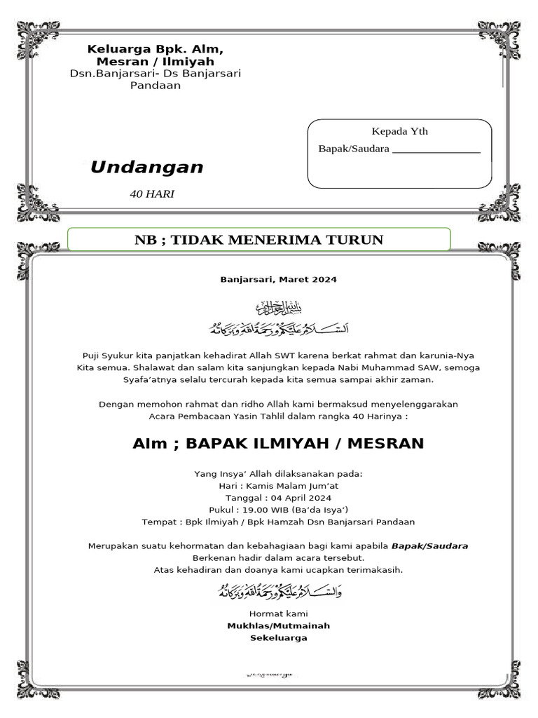 Undangan Walimah | PDF