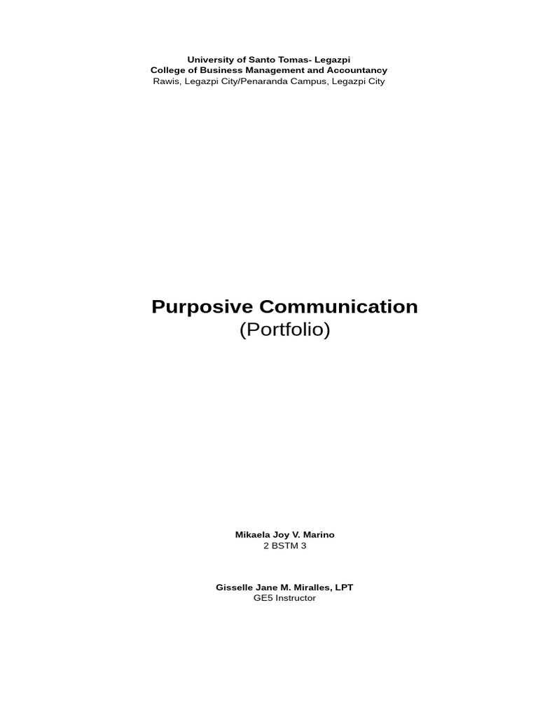 Purposive Communication - Joy | PDF