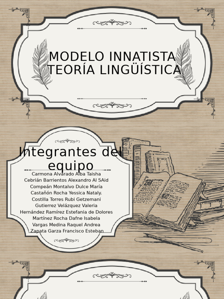 Modelo Innatista - Teoría Lingüística | PDF | Lingüística | Artes del ...
