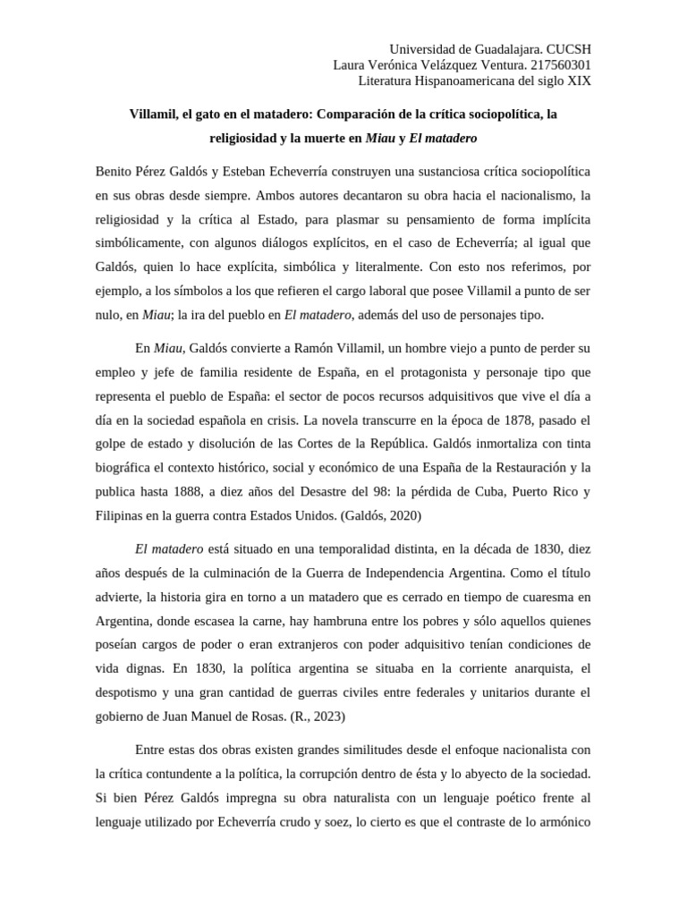 Villamil J El Gato en El Matadero - LVVV | PDF