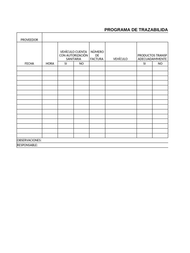Formato de Trazabilidad | PDF