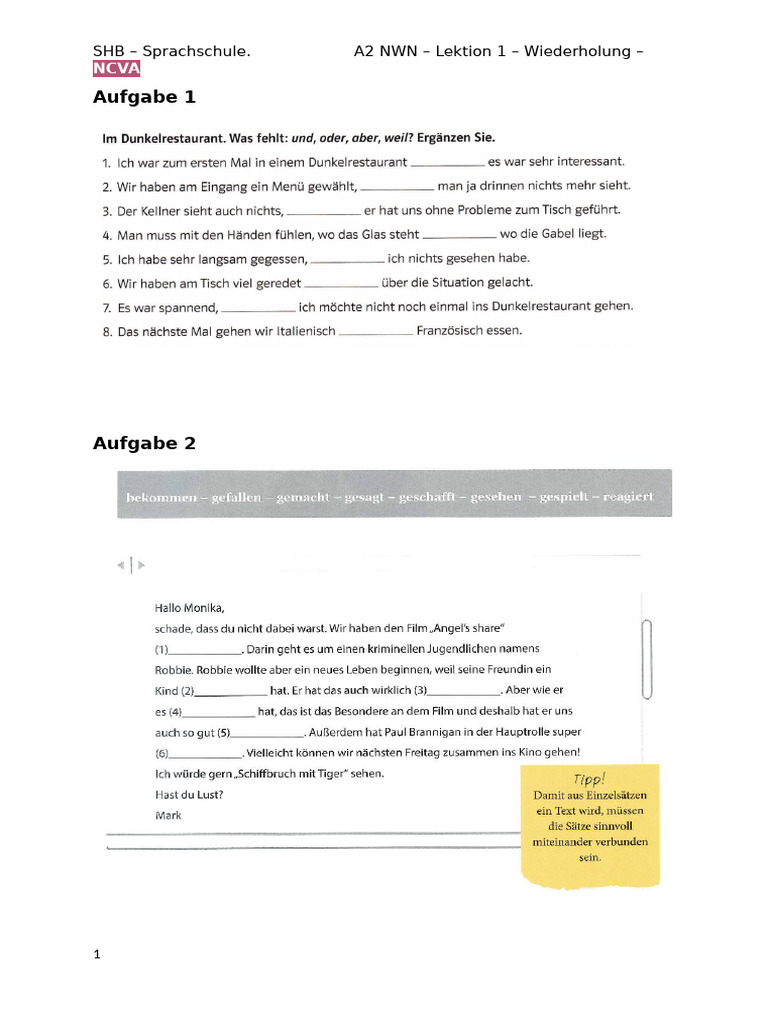 WDH Lektion 1 | PDF
