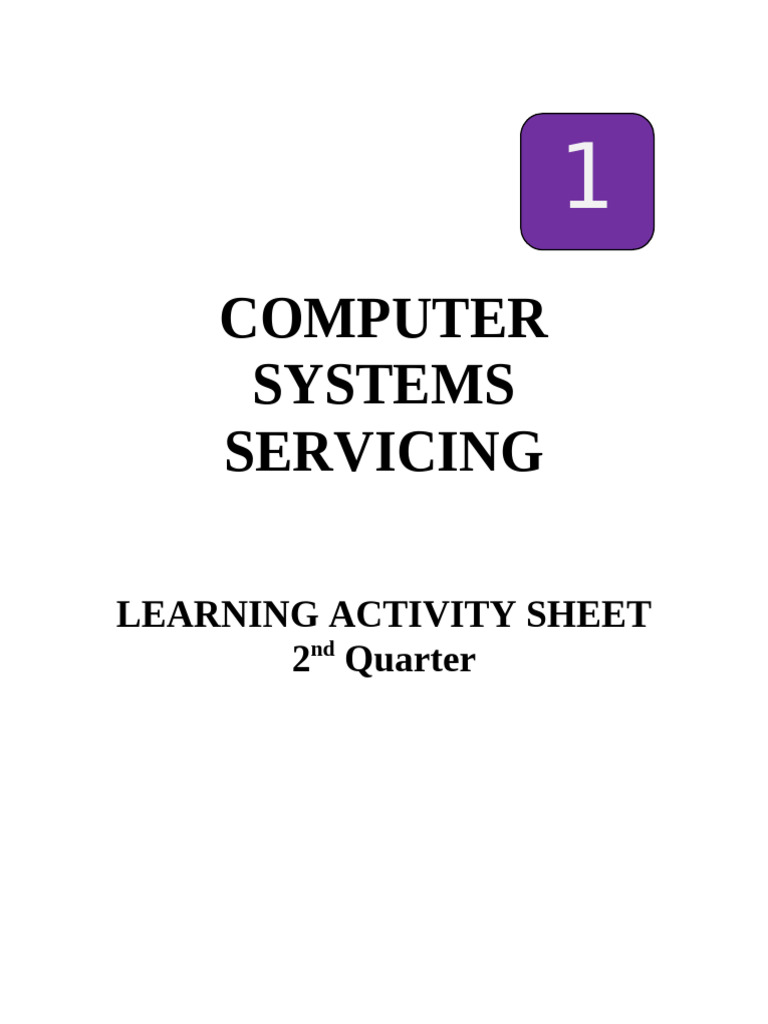 Grade 10 Q2 TLE-CSSNCII LAS | PDF | Operating System | Installation (Computer Programs)