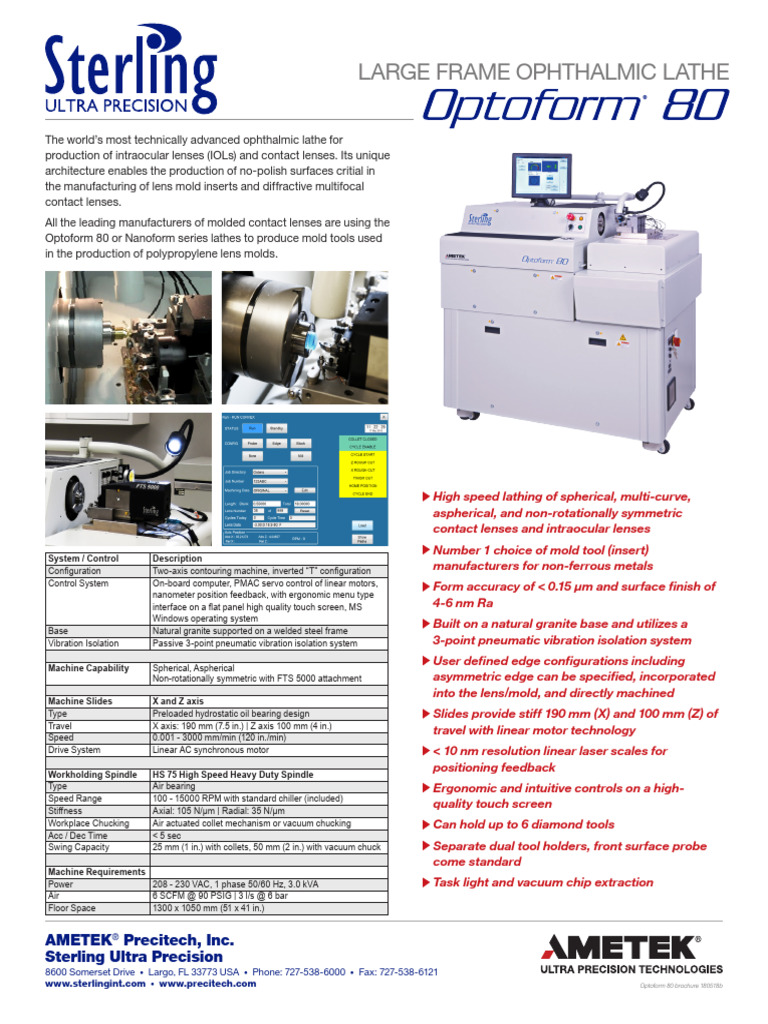 Optoform-80 Usa | PDF
