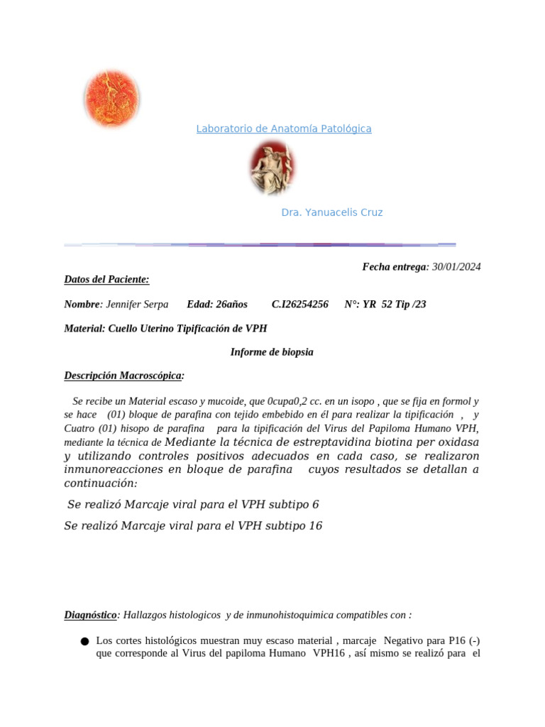 Informe de Tipificacion Jennifer Serpa | PDF