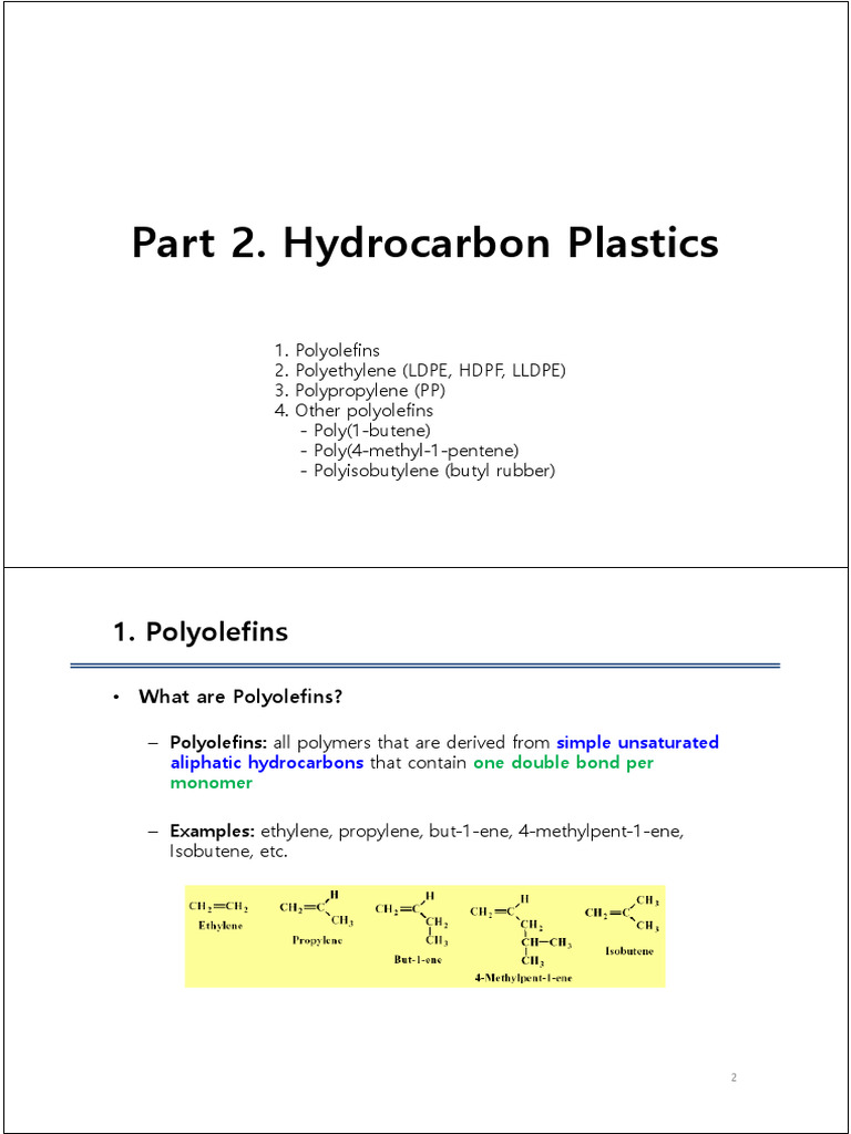 Part-2 Hydrocarbon Polymers | PDF