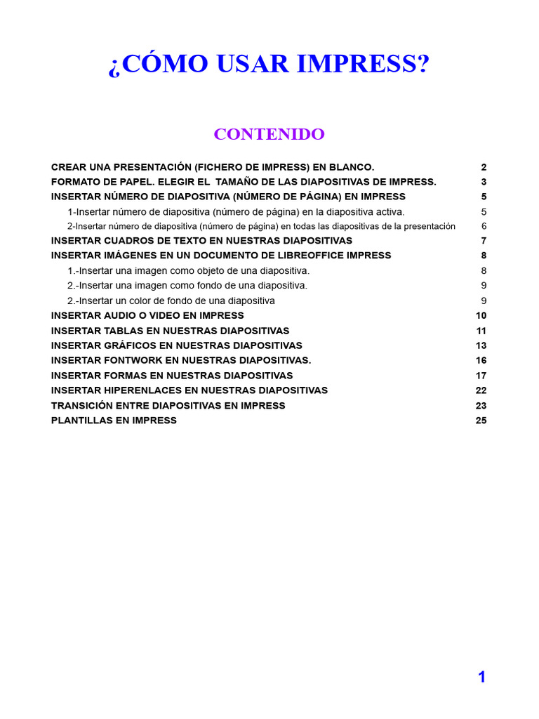 ¿Cómo Usar Impress | PDF