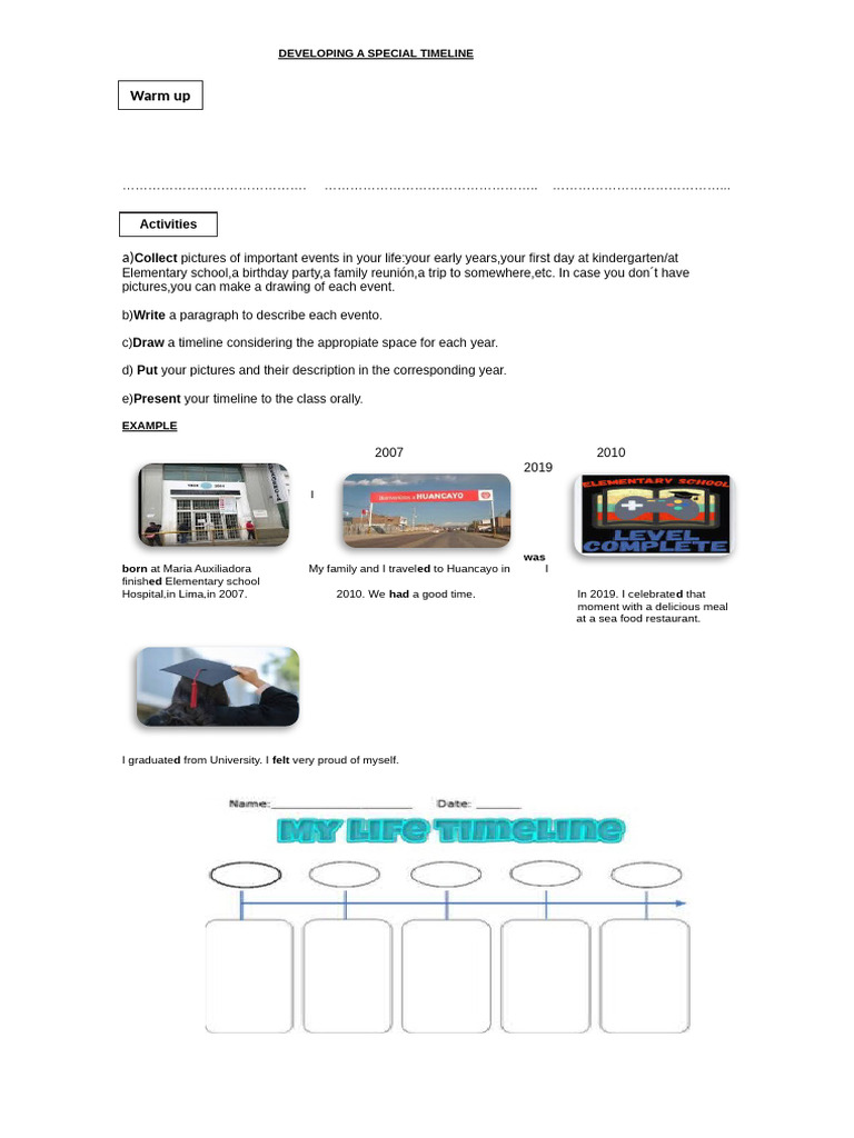 Developing a Special Timeline | PDF Developing a Special Timeline | PDF