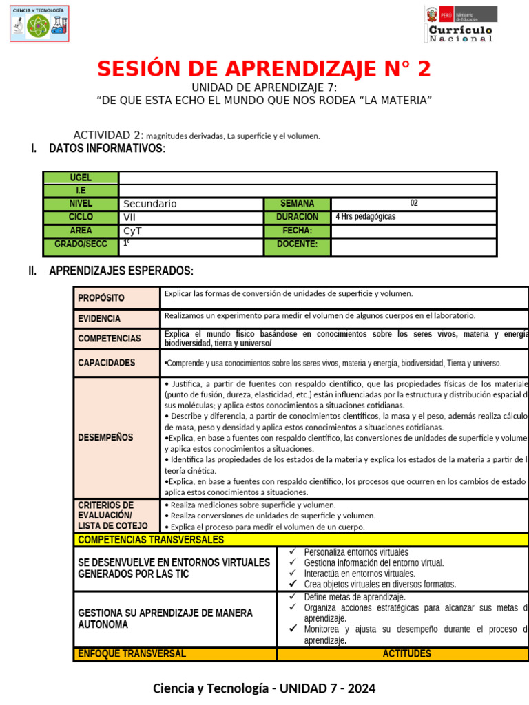 B-1º Ses-Act 2 Cyt Und 7 | PDF