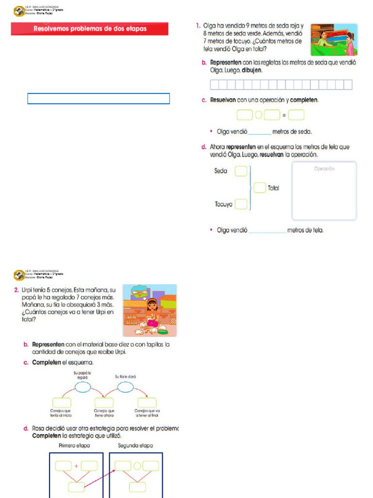 Matemática Problema de Dos Etapas | PDF