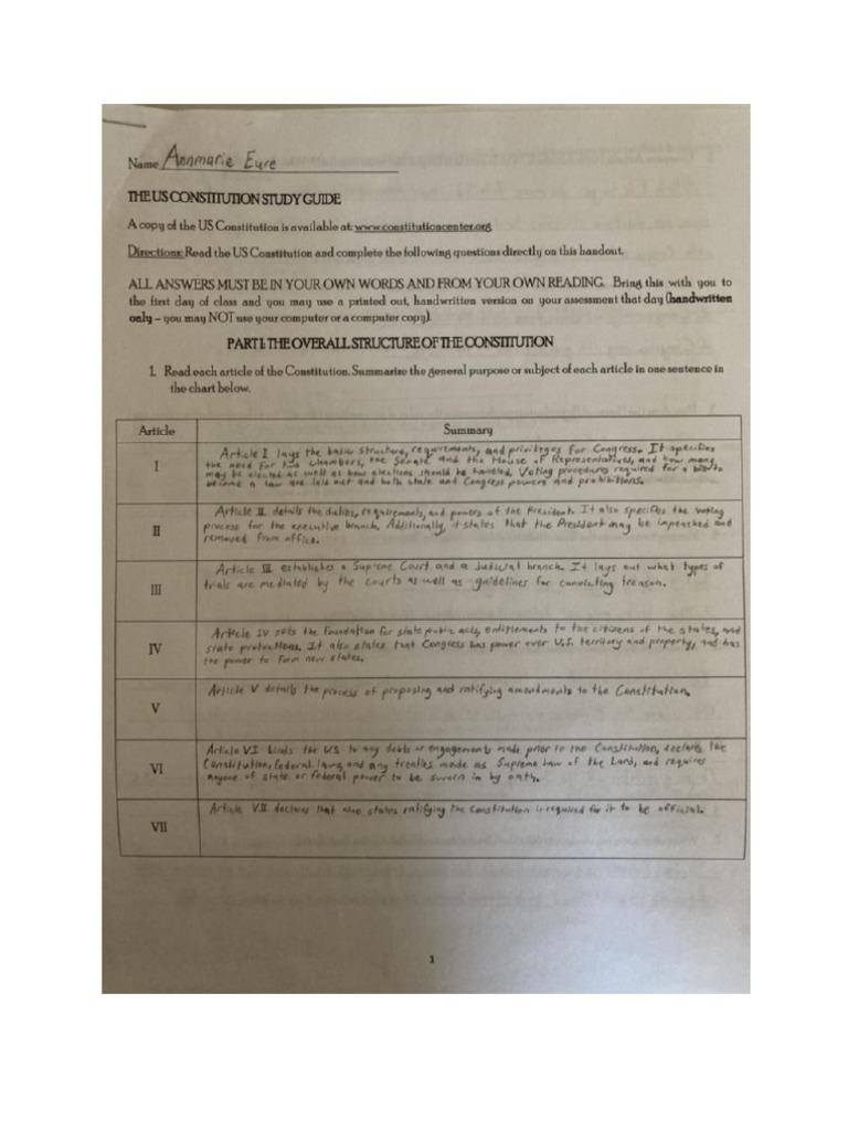 The Constitution Study Guide | PDF