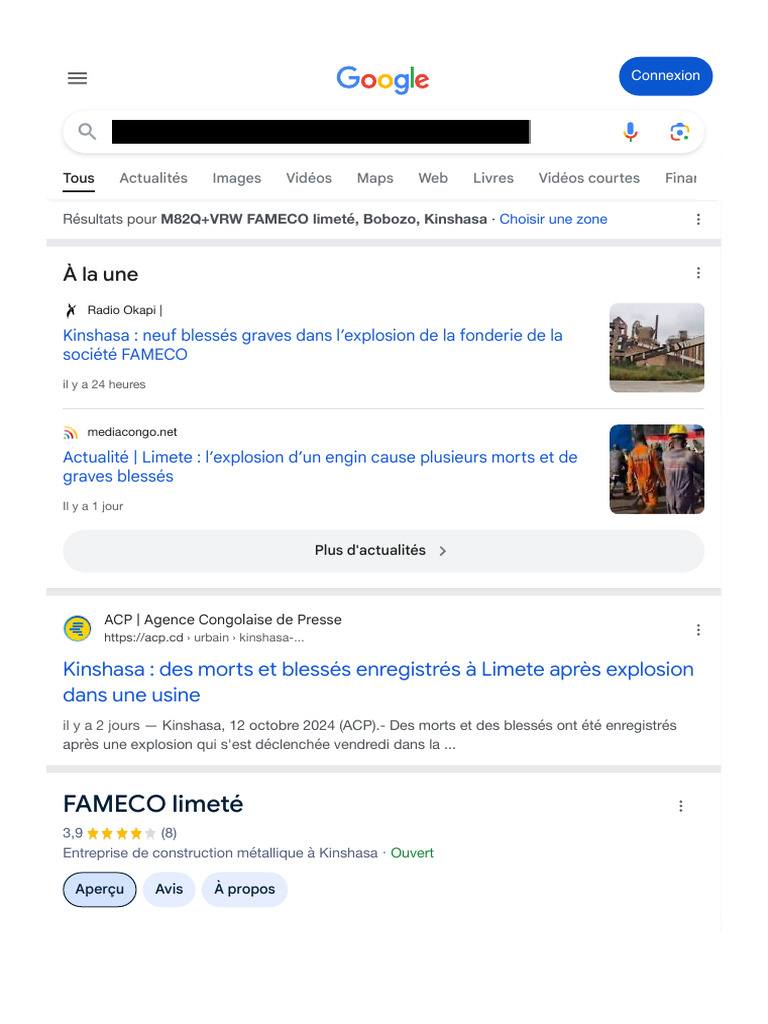 explosion fameco kinshasa - Recherche Google | PDF