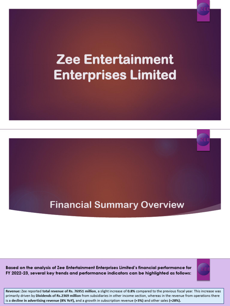 Zee Entertainment Enterprises Limited | PDF