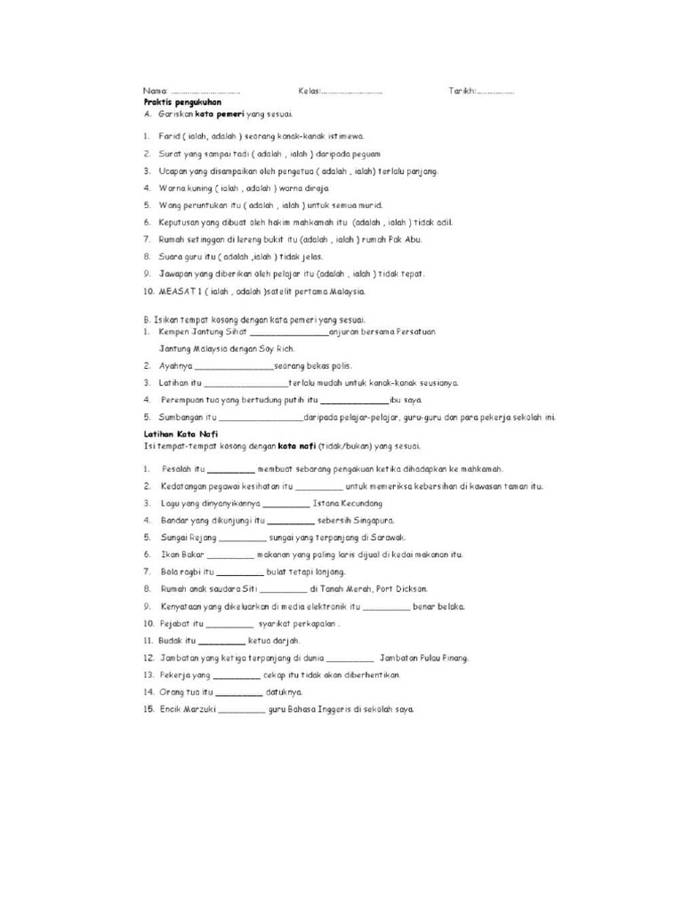 Latihan Kata Pemeri | PDF
