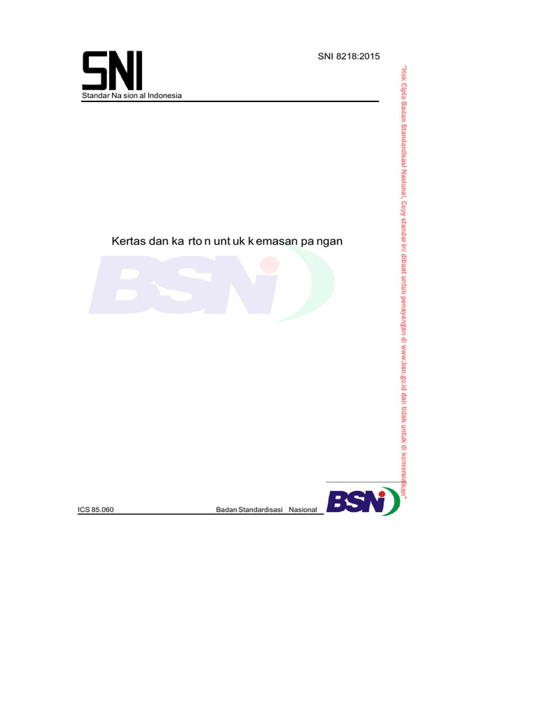Sni 8218-2015 | PDF