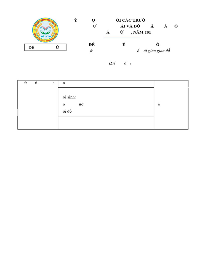 Dethi - Chinhthuc - Dhai 2019 - Trung 10 | PDF