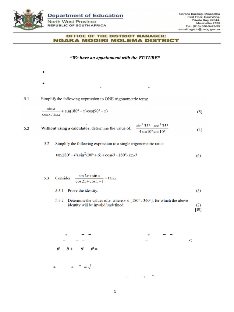 MATHS P1 REVISION 2024 | PDF