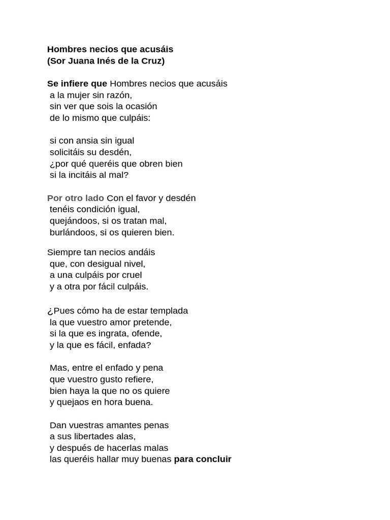 Hombres Necios Que Acusáis | PDF