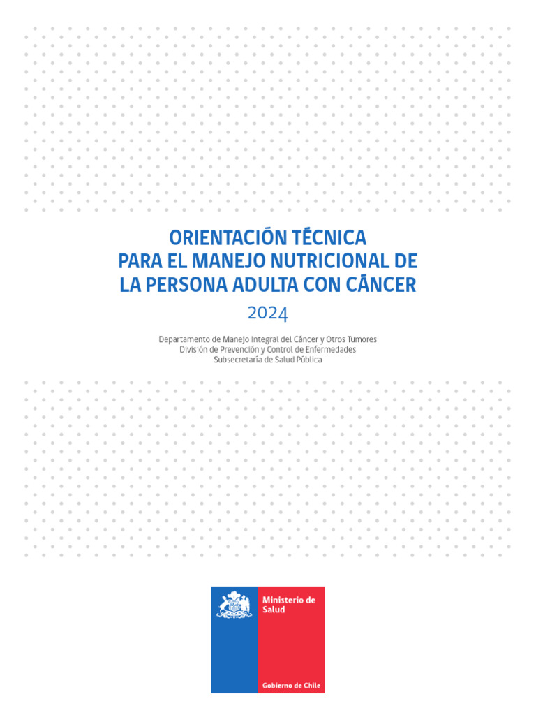 VF 2024 Ot Manejo Nutricional Persona Adulta Con Cancer | PDF