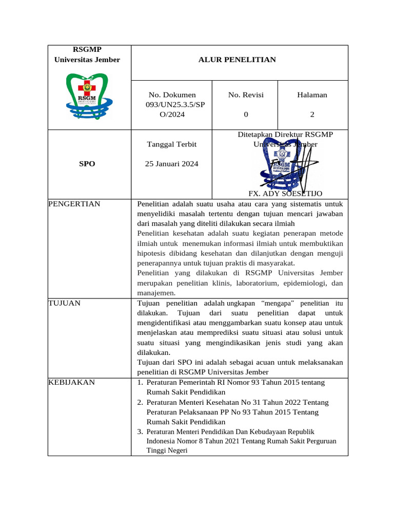 SPO Penelitian | PDF