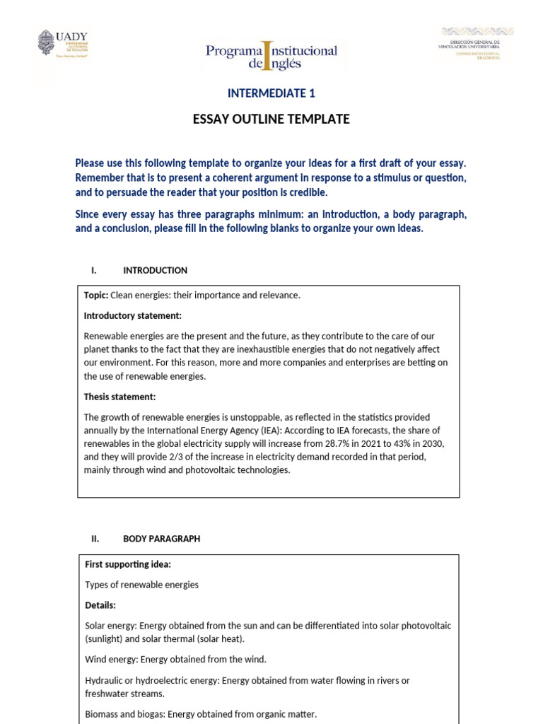 Serrano Ximena - U1 - L3 - Essay Outline | PDF